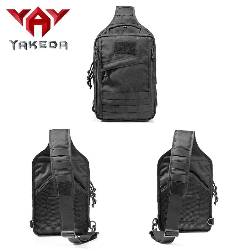 YAKEDA Nylon Tactical sling bag Cross Body Gun Backpack design for ...
