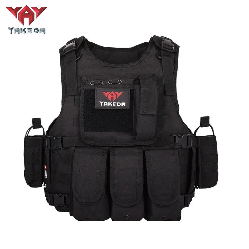 YAKEDA Military Tactical Vest Camouflage Body Armor Sports Wear Hunting ...