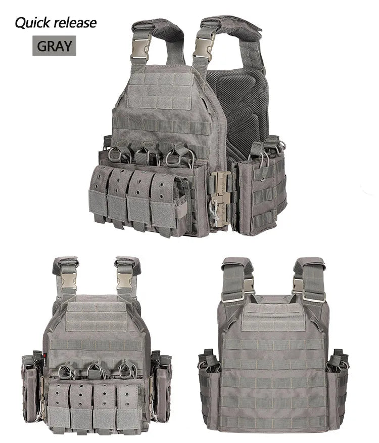 YAKEDA quick release swat jpc military molle army tactical bullet proof ...